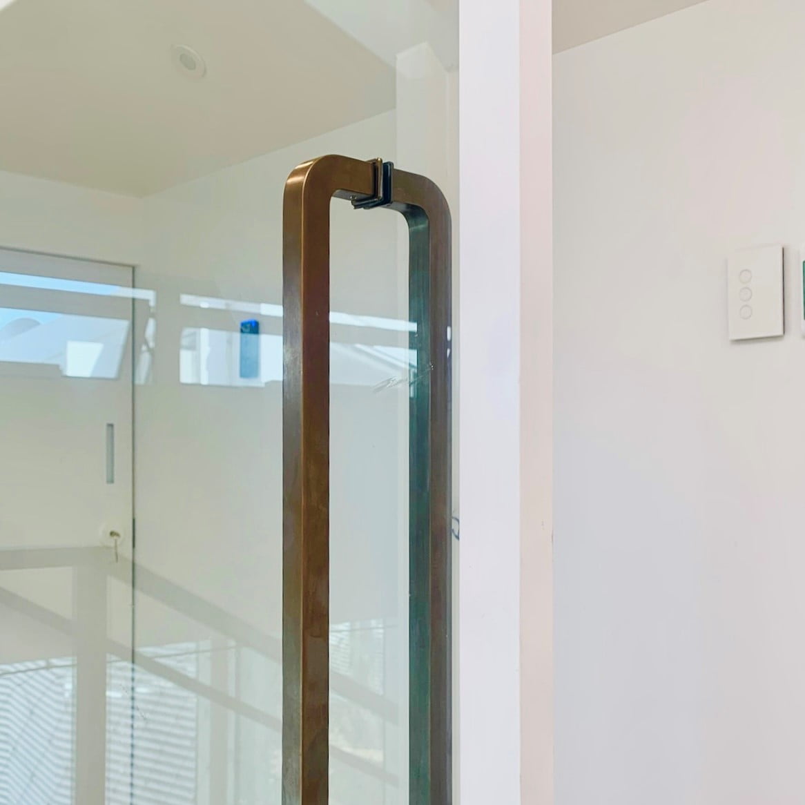HB2340 Square Profile Brass 600mm D Pull Handle (19mm Diameter ...