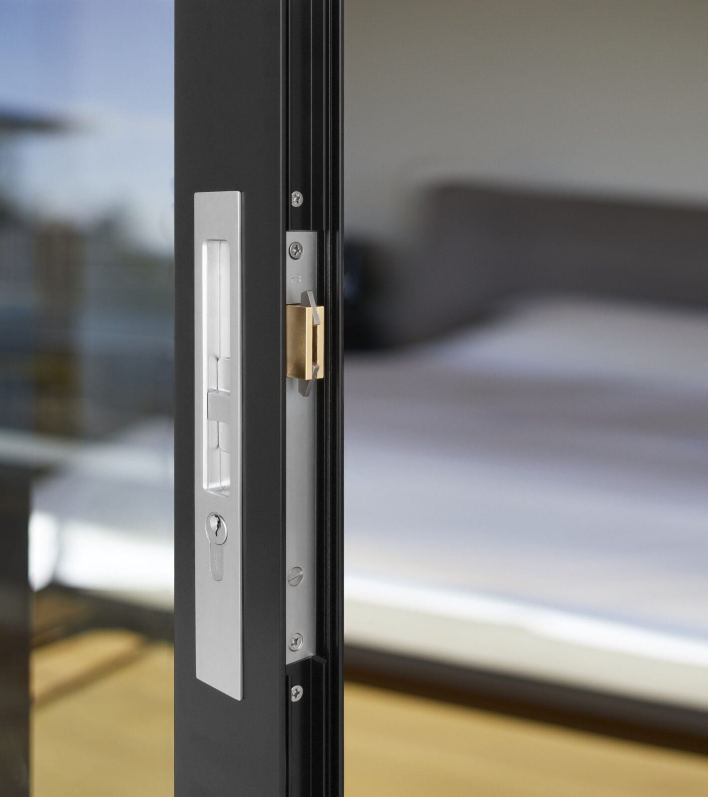 HB640 Series Narrow Sliding Door Lock - 33mm Backset - Halliday + Baillie