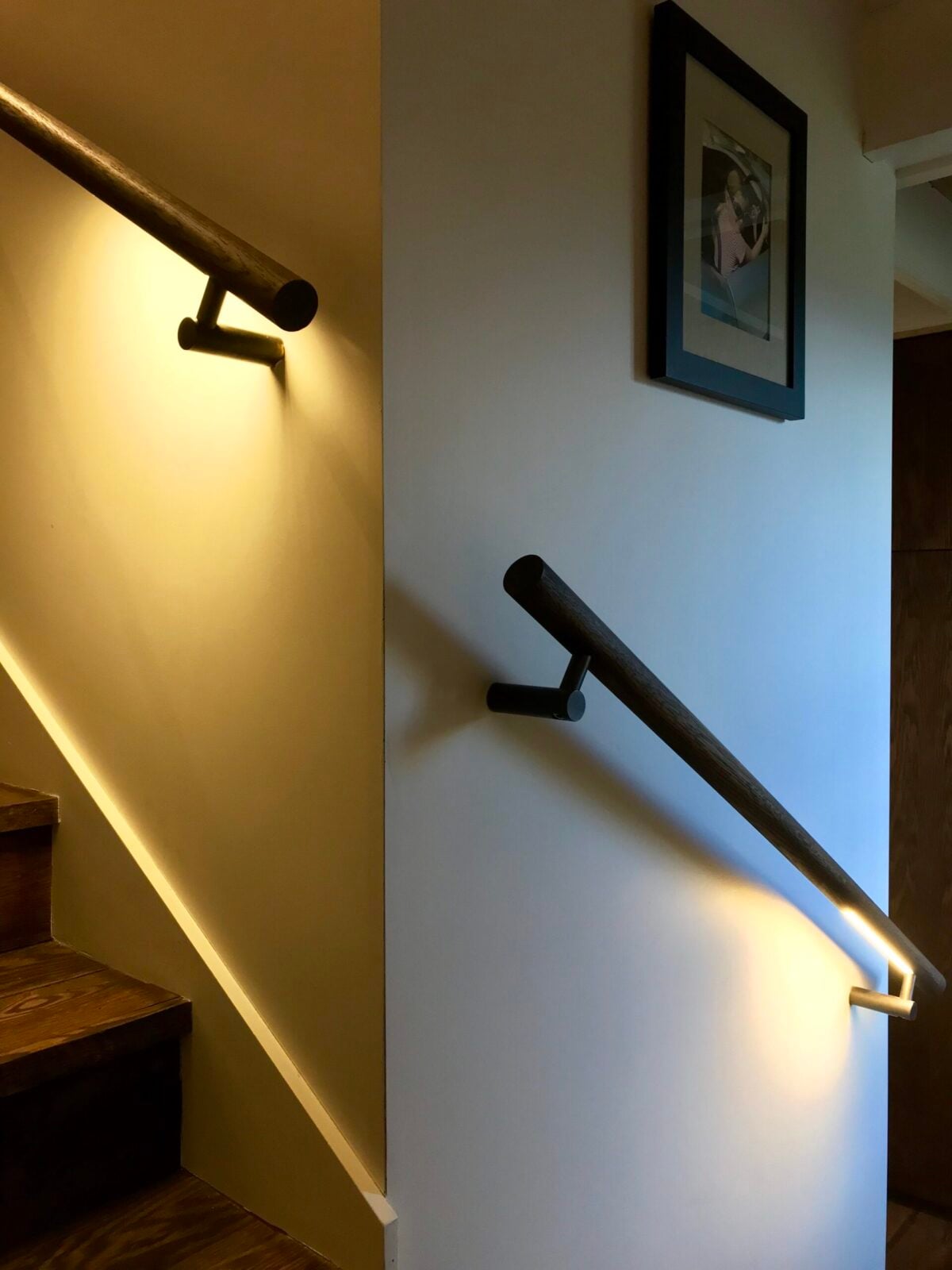 HB525 Stair Rail Bracket with Light Wiring Capability - Halliday + Baillie