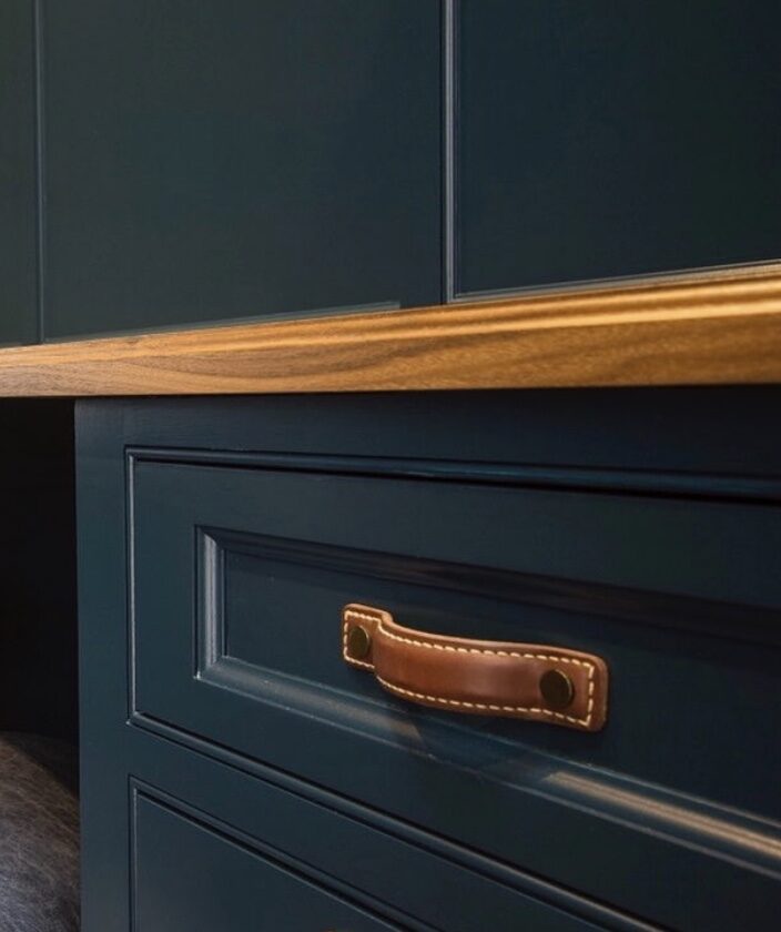 TS A1180, A1181 and A1182 Button Bow Leather Cabinet Handles - Halliday ...